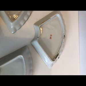 Lefton | Dining | Vtg Lefton Dessert Dishes Fan Shaped Hand Painted ...